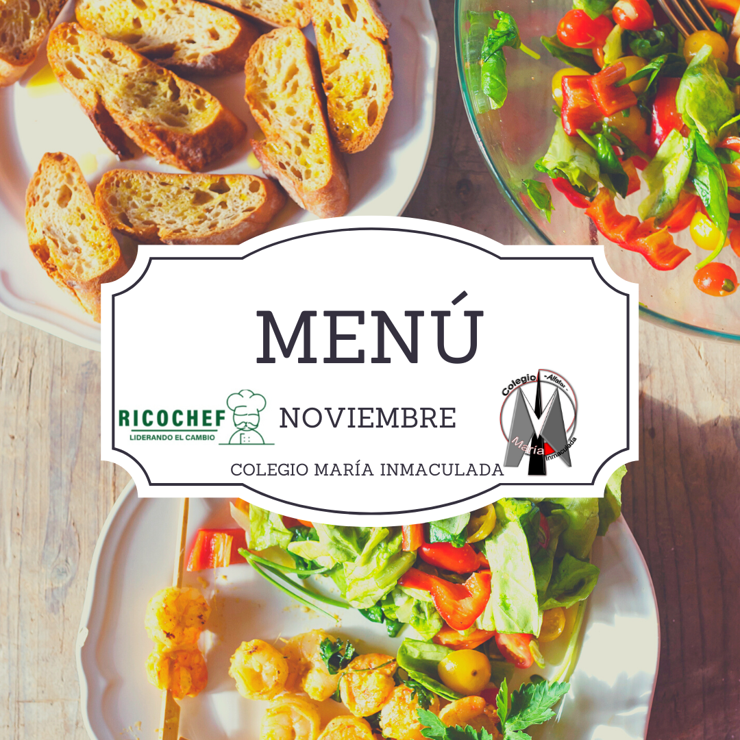 MENÚ COMEDOR NOVIEMBRE – Colegio María Inmaculada